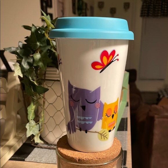 Ciroa | Dining | Ciroa Reuse Me Porcelain Travel Mug With Owl Design ...